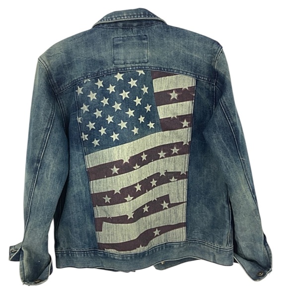 Ring of Fire | Jackets & Coats | Ring Of Fire American Flag Jean Jacket ...